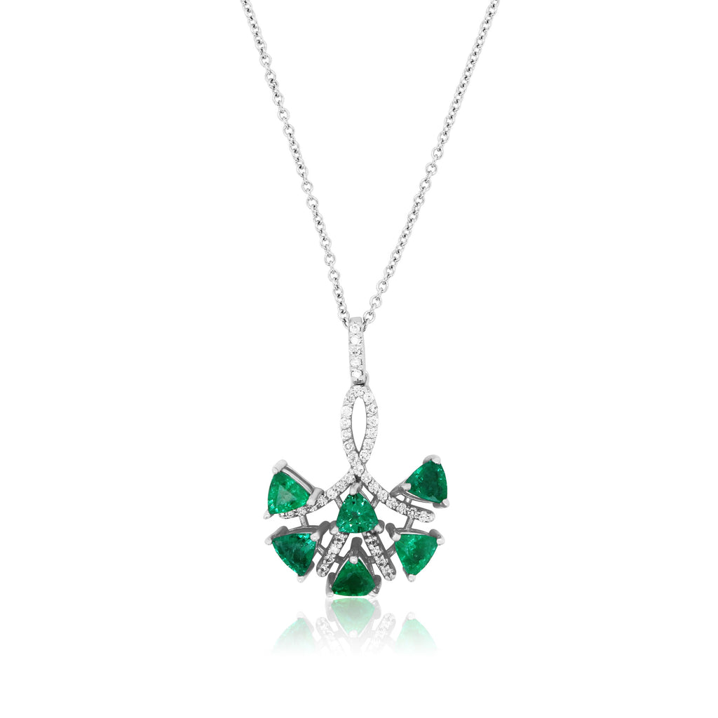 Trillion Emerald Diamond Pendant Necklace Alberto NYC trillion-emerald-diamond-pendant-necklace-alberto-nyc